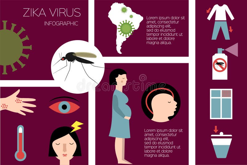 Zika virus infographic stock vector. Illustration of medical - 76833738