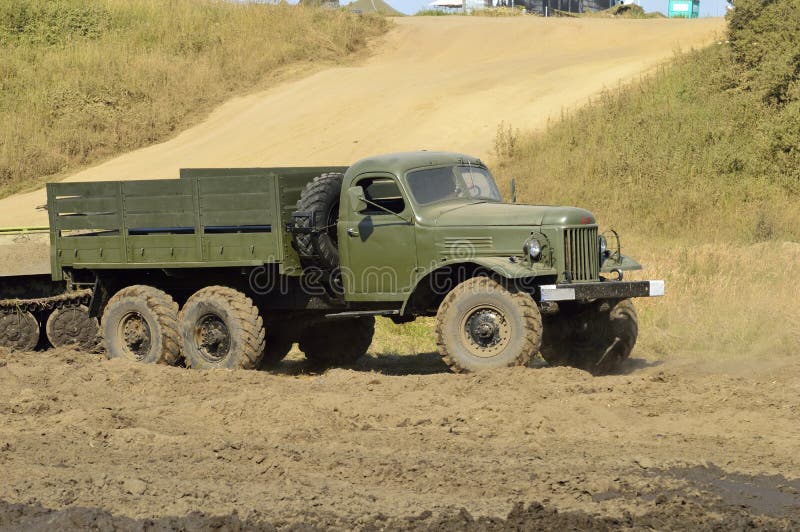 ZIL 157 stock image. Image of history, mire, vehicles - 64862799