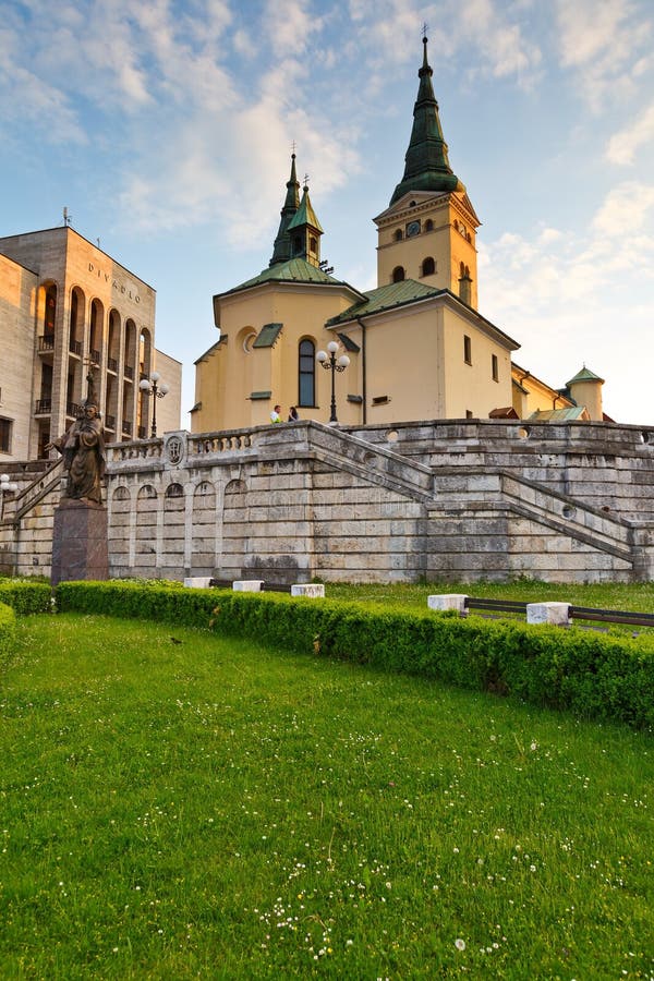 Zilina editorial image. Image of architecture, evening - 75829235