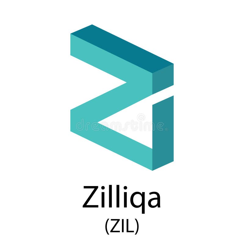 Zilliqa Cryptocurrency Symbol Stock Vector - Illustration of digital ...