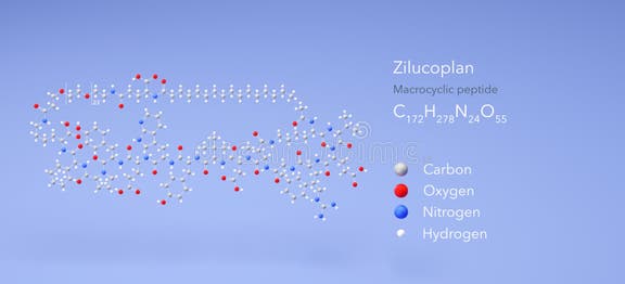 Zilucoplan Molecule, Molecular Structures, Complement Inhibitor, 3d ...