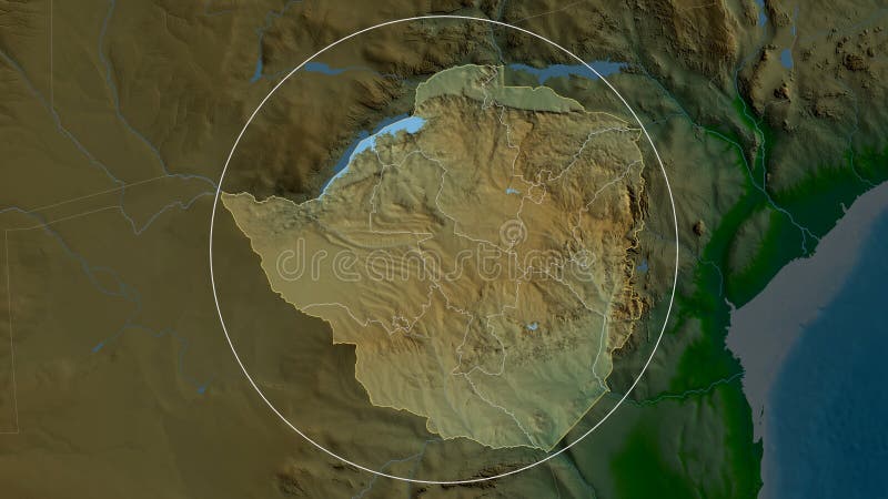 Zimbabwe - Circled. Physical Stock Illustration - Illustration of ...