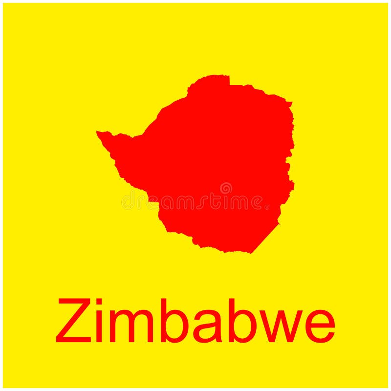 Zimbabwe country map icon stock illustration. Illustration of symbol ...