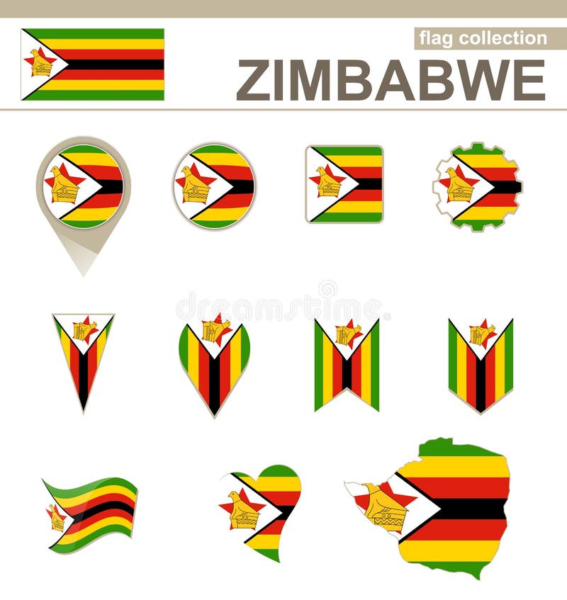 Collection of Zimbabwe Icons Stock Vector - Illustration of national ...