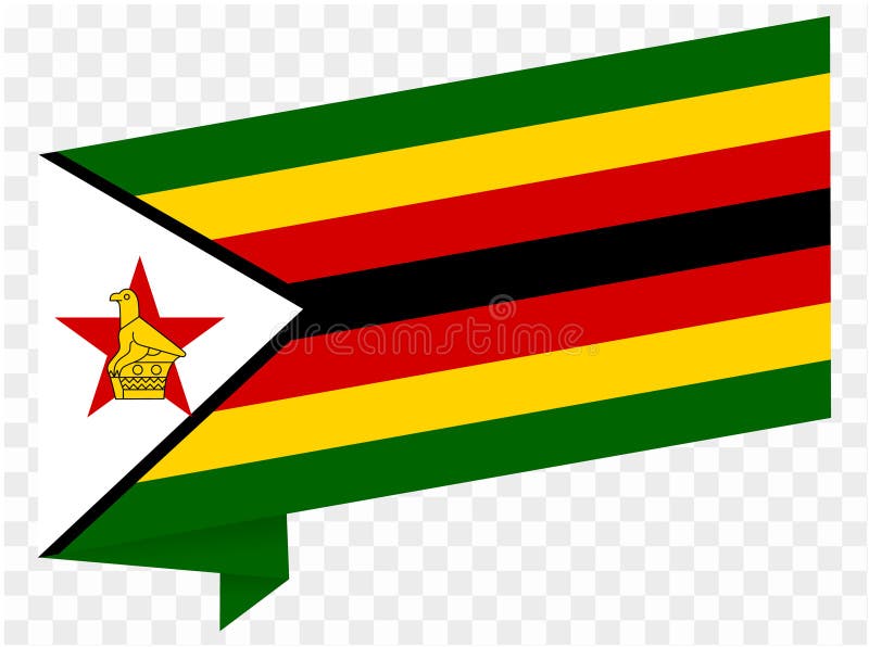 Zimbabwe Flag in Heart Shape Isolated on Transparent Background. Vector ...