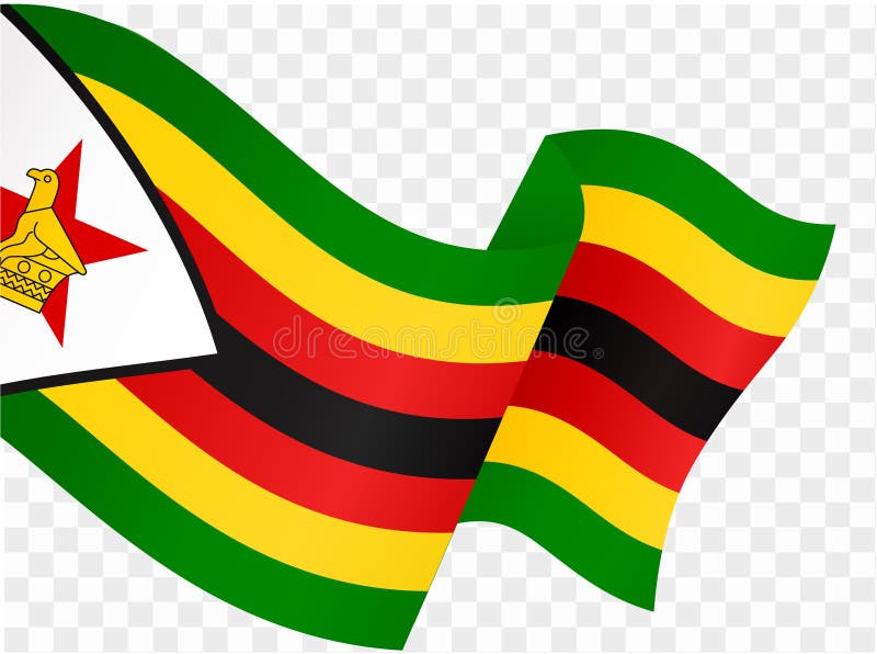 Zimbabwe Flag in Heart Shape Isolated on Transparent Background. Vector ...