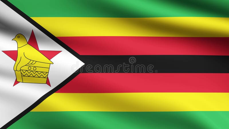 Zimbabwe Flag Waving Animation Background Full Screen Animated Flag of ...