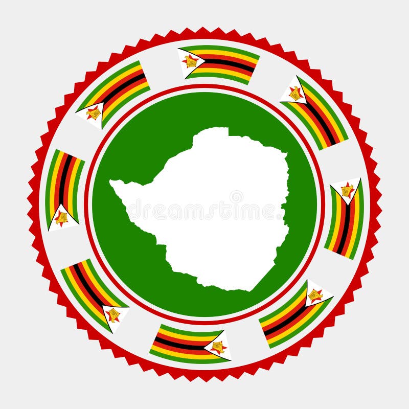 Zimbabwe flat stamp. stock vector. Illustration of africa - 149916910