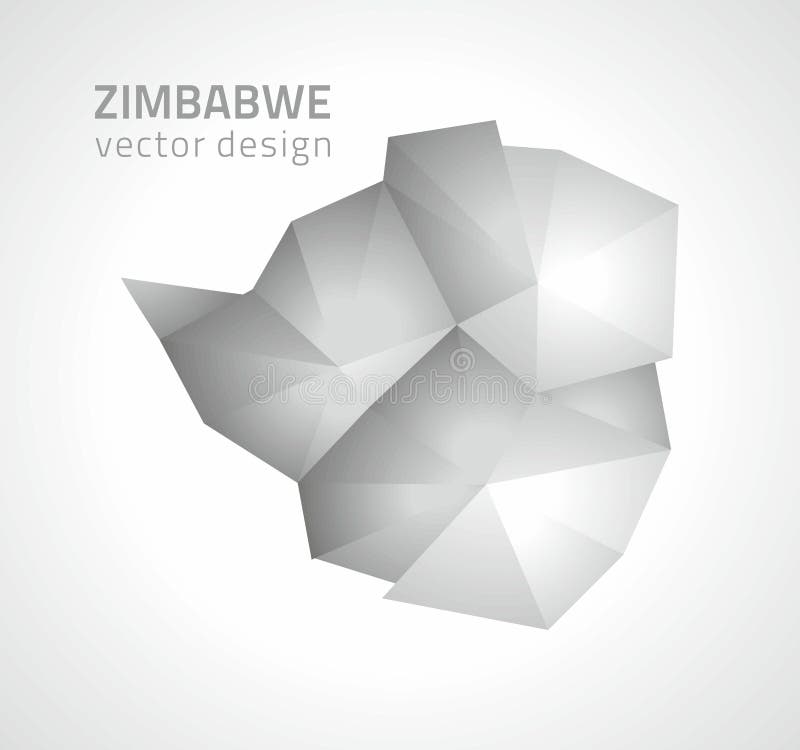 Zimbabwe Polygonal Vector Map Stock Illustrations – 90 Zimbabwe ...