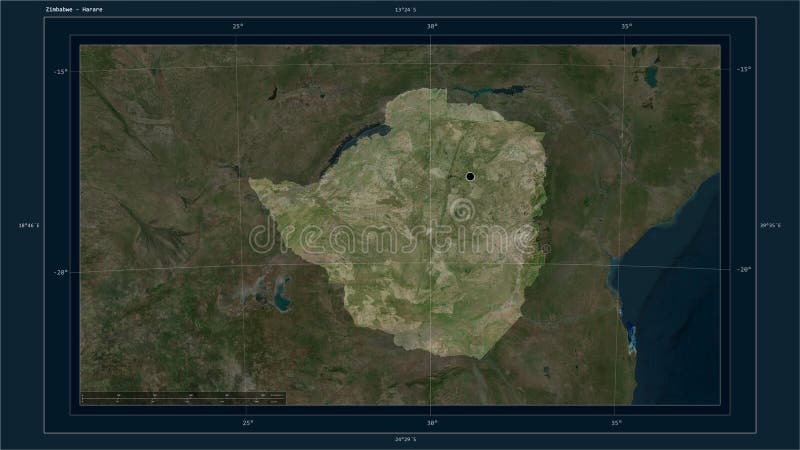 Zimbabwe Highlighted - Composition. High-res Satellite Stock ...