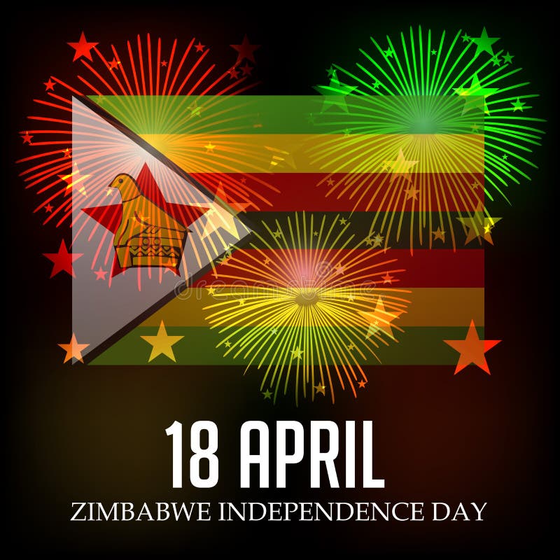 Zimbabwe. Independence Day Greeting Card. Paper Cut Style. Stock Vector ...
