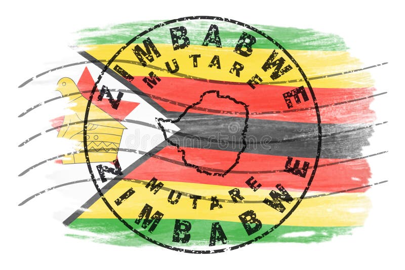Zimbabwe Mutare Seal Map Design Stock Photo - Image of colors ...