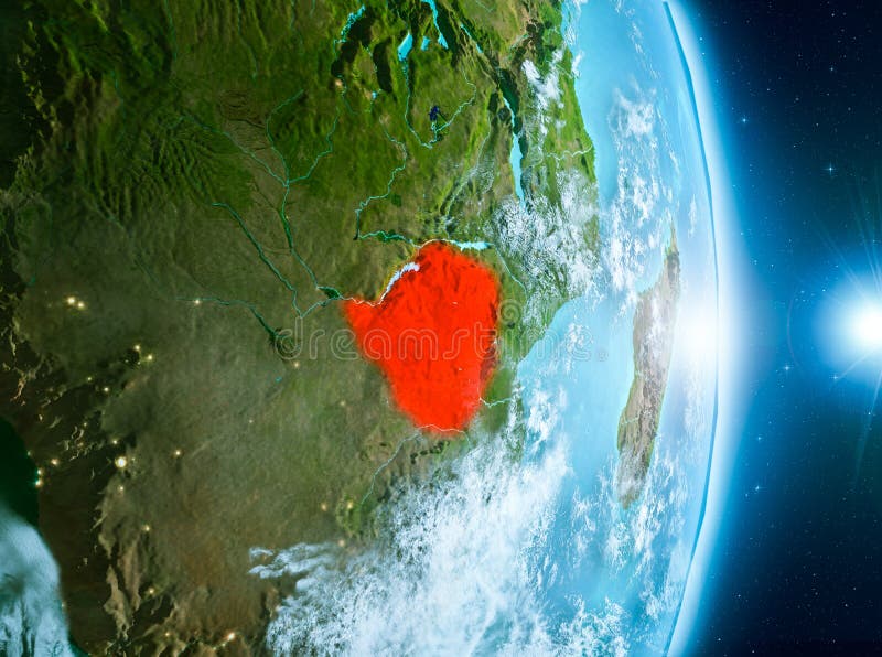 Zimbabwe - Highly Detailed Black and White Map. Stock Vector ...