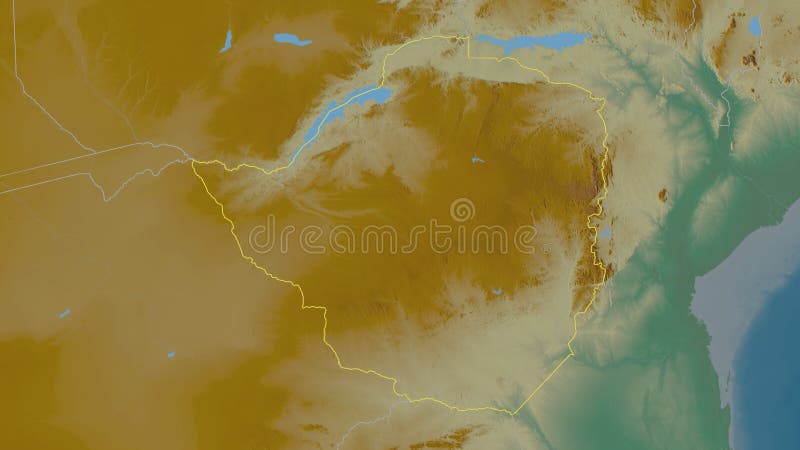 Zimbabwe - Overview. Relief Stock Illustration - Illustration of ...