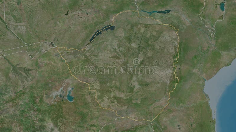 Zimbabwe - Overview. Satellite Stock Photo - Image of administrative ...