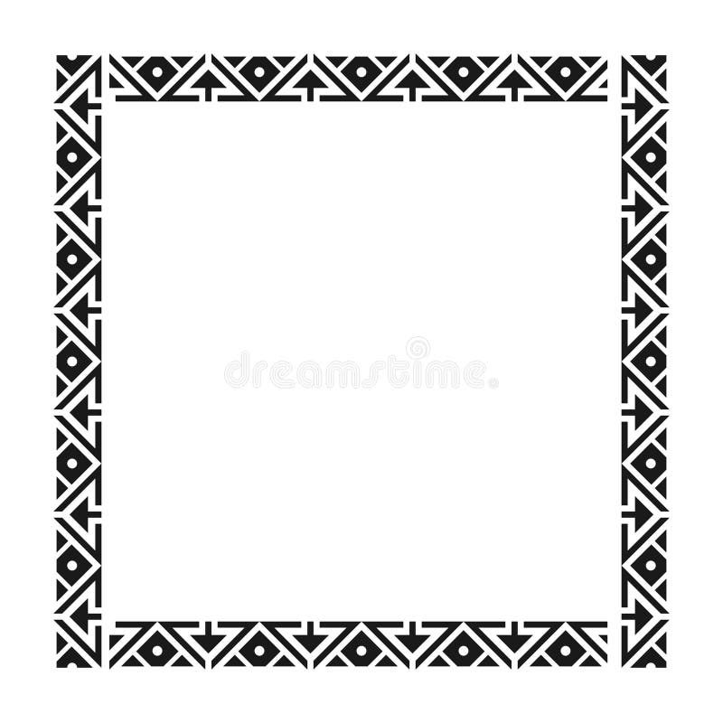 Zimbabwe Pattern Frame Vector Design Stock Vector - Illustration of ...