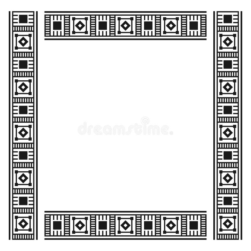 Zimbabwe Pattern Frame Vector Design Stock Vector - Illustration of ...