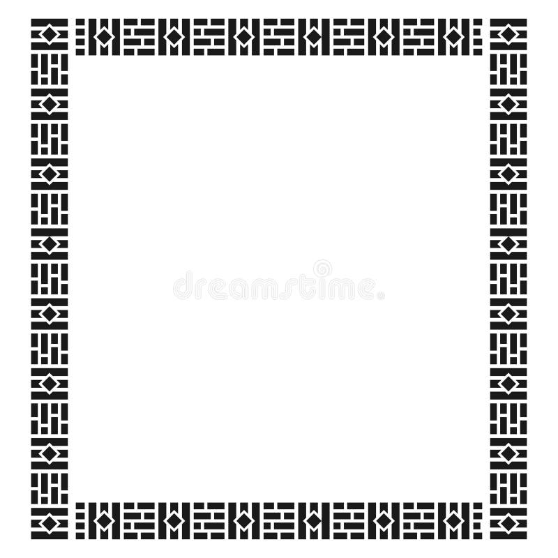 Zimbabwe Pattern Frame Vector Design Stock Vector - Illustration of ...
