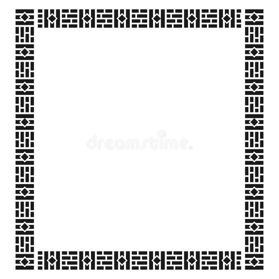 Zimbabwe Pattern Frame Vector Design Stock Vector - Illustration of ...