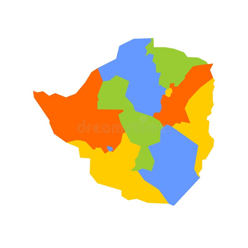 Zimbabwe Political Map of Administrative Divisions Stock Illustration ...