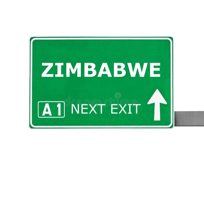 ZIMBABWE Road Sign Isolated on White Stock Image - Image of isolated ...