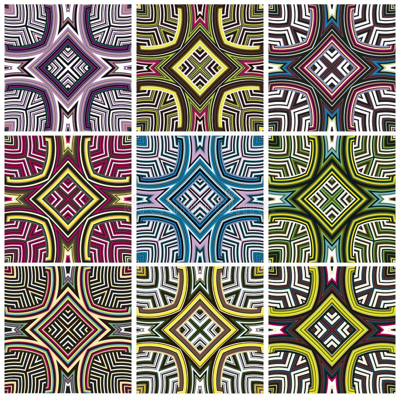 Ndebele African Border Pattern Art Stock Vector - Illustration of ...