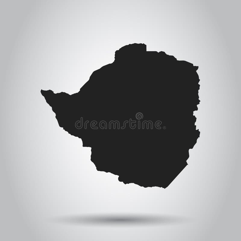 Zimbabwe Vector Map. Black Icon on White Background Stock Vector ...