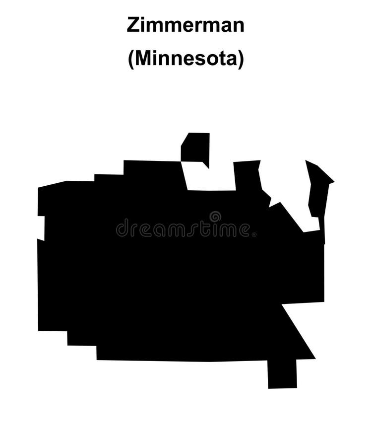 Zimmerman outline map stock illustration. Illustration of infographics ...