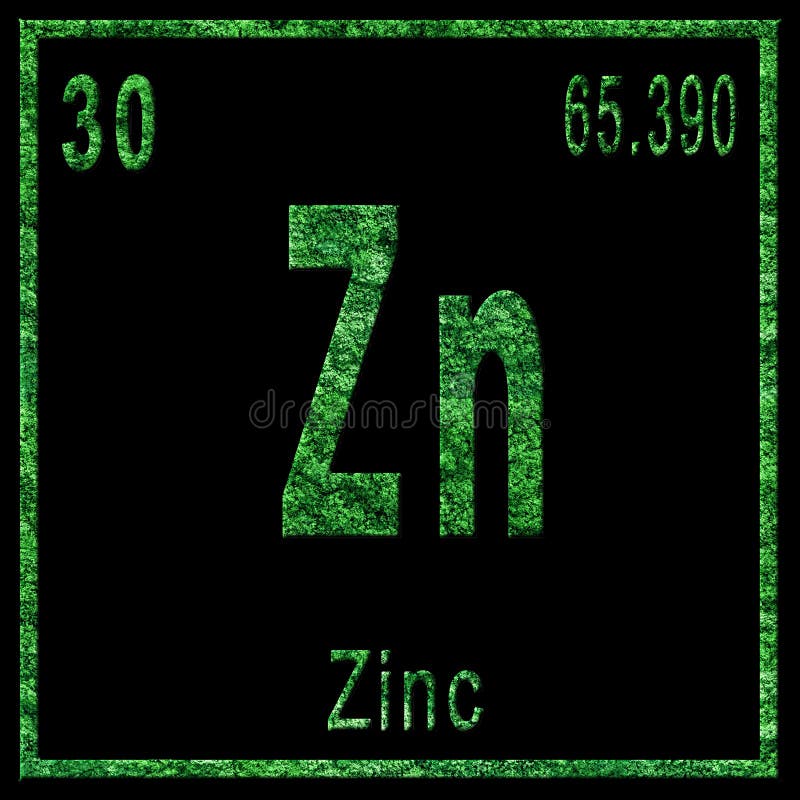 Elemento químico del cinc stock de ilustración. Ilustración de elemento ...