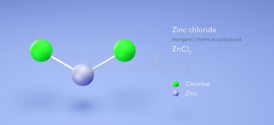 Zinc Chloride Molecule, Molecular Structures, Inorganic Chemical ...