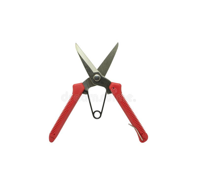 Zinc Scissors Isolated on White Background. Scissors for Cutting Metal ...