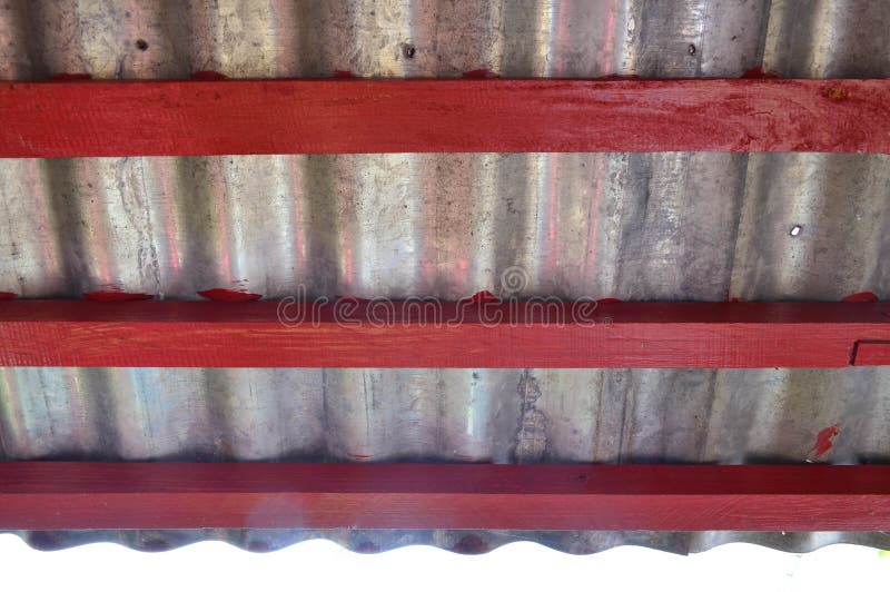 Red zinc roof stock photo. Image of protection, industrial - 16511658