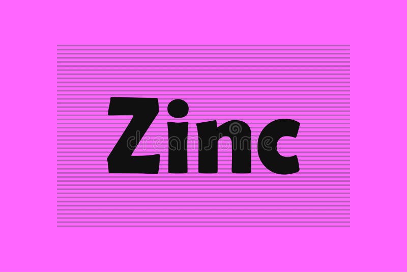 Zinc Flat Typography Text Vector Design.Â Healthcare Conceptual Vector ...
