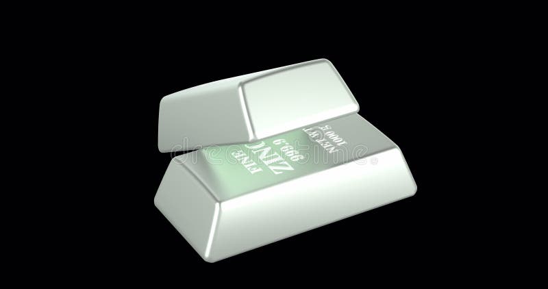 Zinc Ingots Rotation Animation, Seamlessly Loopable. 3D Rendering ...