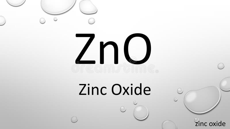 Zinc Oxide Chemical Formula on Waterdrop Background Stock Illustration ...