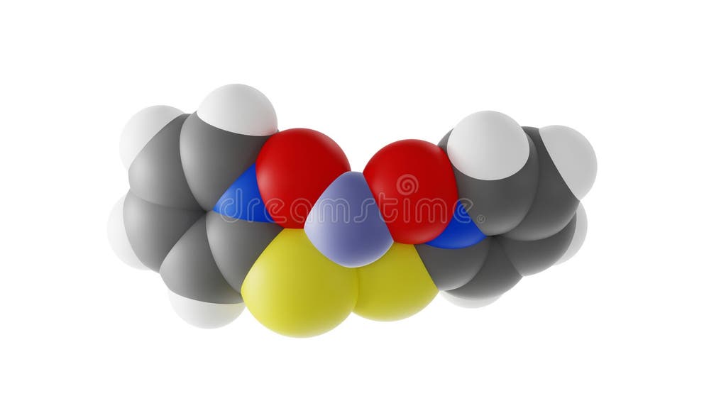 Zinc Pyrithione Molecule, Pyrithione Zinc Molecular Structure, Isolated ...