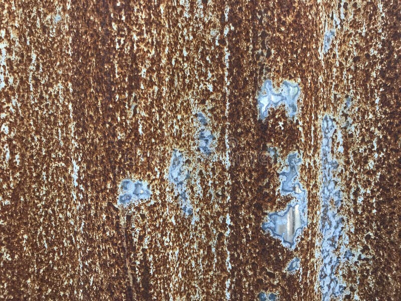 Zinc Sheet Full of Brown Rust and Showing Some Original Silver Color ...