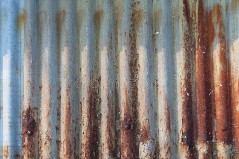 Zinc Sheets that Have Rusted Over Time Stock Image - Image of weathered ...