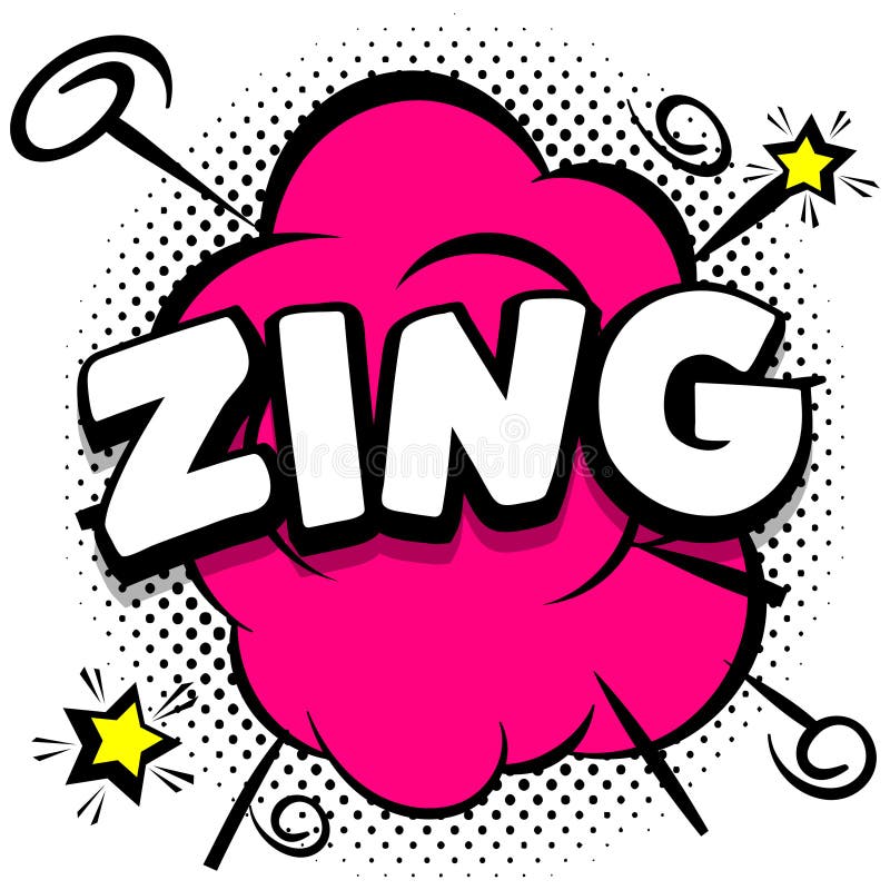 Zing Comic Bright Template with Speech Bubbles on Colorful Frames Stock ...