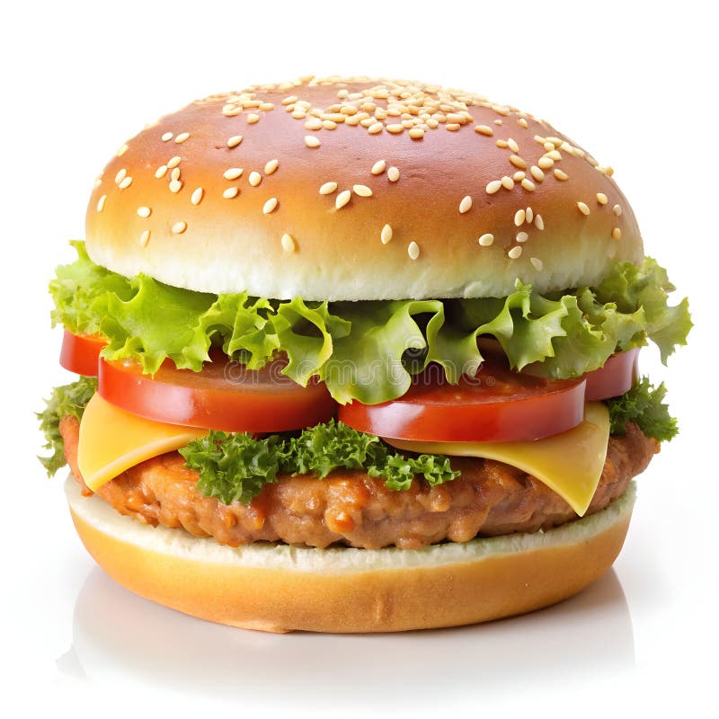 Zinger Long Burger Image on White Background Stock Illustration ...