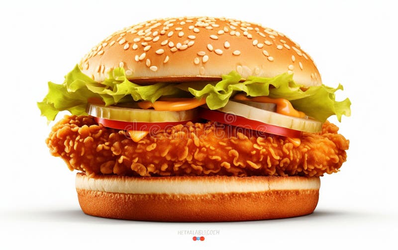 Zinger Stacker on White Background Stock Image - Image of pepper, dish ...