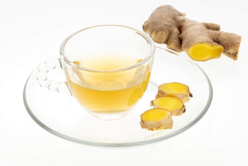 Zingiber Officinale - Hot Organic Ginger Root Tea Stock Illustration ...