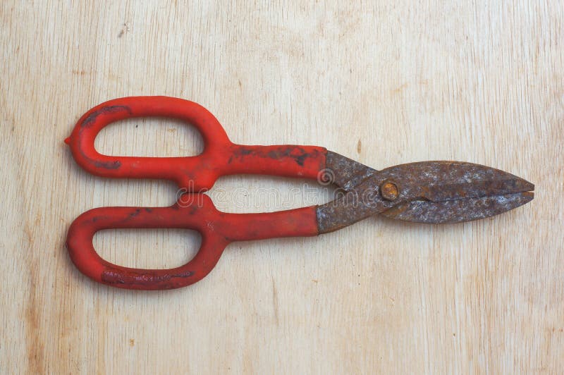 Zinc Scissors Isolated on White Background. Scissors for Cutting Metal ...