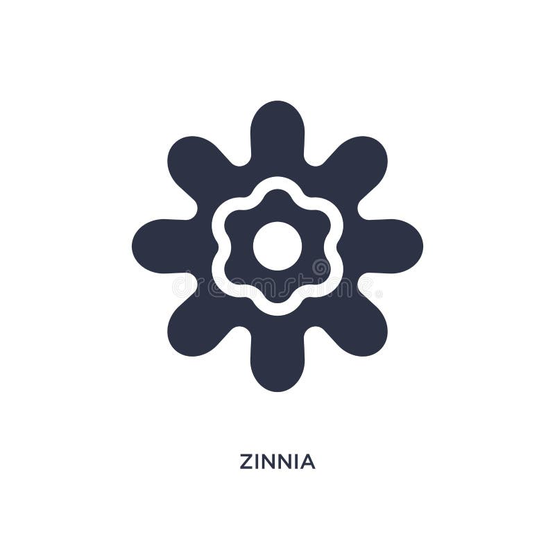 Zinnia Icon in Filled, Thin Line, Outline and Stroke Style. Vector Illustration of Two Colored ...