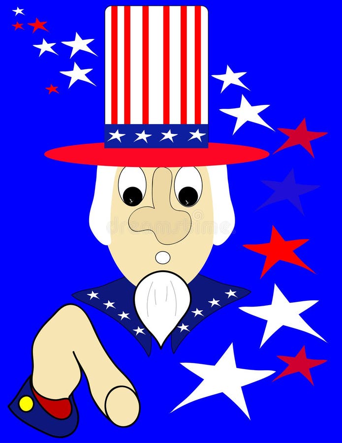 Lo Zio Sam lo vuole! illustrazione vettoriale. Illustrazione di bianco ...
