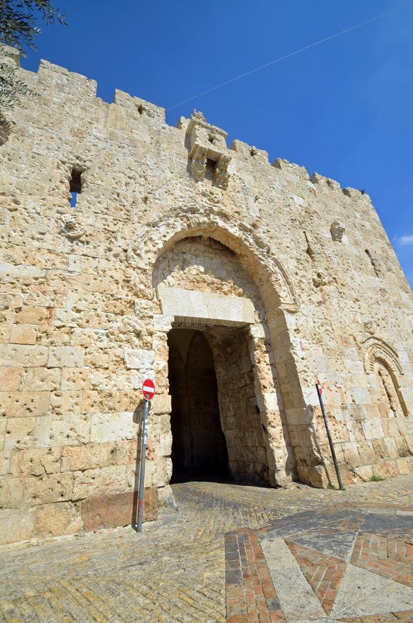Zion Gate stock image. Image of jerusalem, historical - 28337833