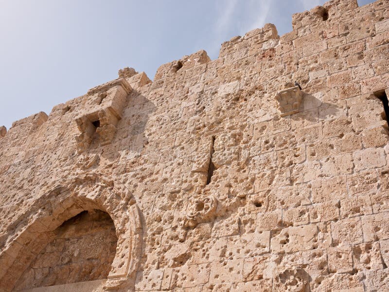 Zion Gate in Jerusalem stock photo. Image of walled, jerusalem - 14411028
