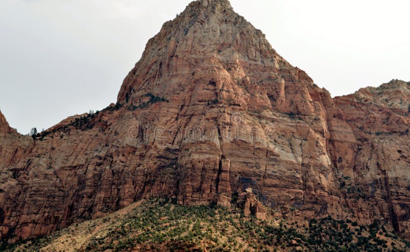 Beautiful Red Mountains in Zion National Park Utah Stock Image - Image ...