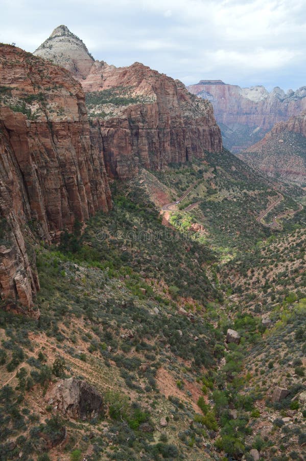 Beautiful Red Mountains in Zion National Park Utah Stock Image - Image ...