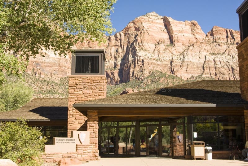 Zion Visitor s Center 1 stock photo. Image of desert, visitors - 3697458